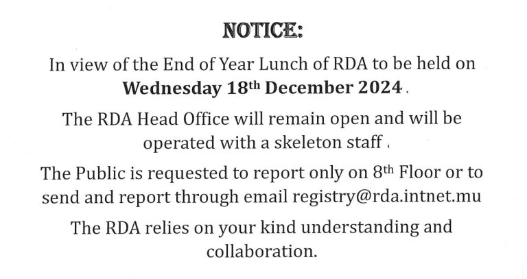 NOTICE : End of Year Lunch on Wednesday 18th December 2024 – Road ...